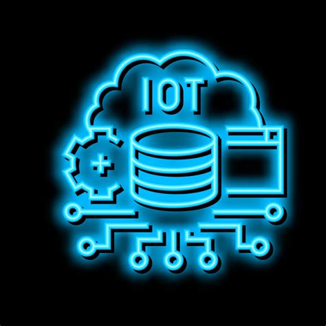 Iot Electronic Technology Neon Glow Icon Illustration Vector Art At Vecteezy