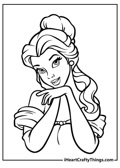 Disney Princess Belle Colouring Pages