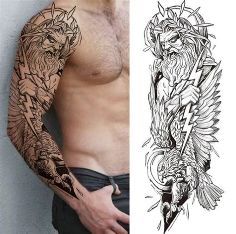 Zeus Lightning Bolt Tattoos