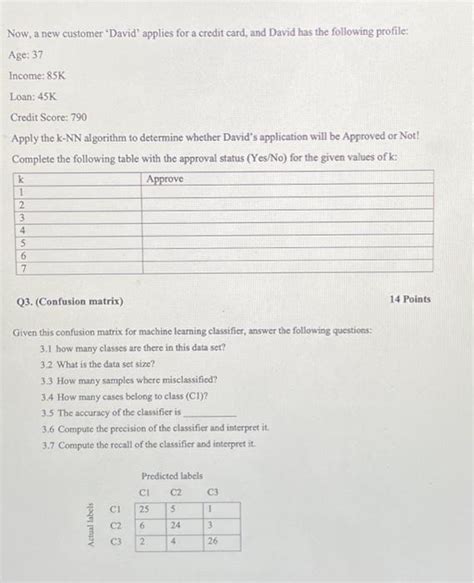 Solved Q2 Classification Using K Nn 7 Points The