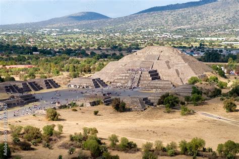 View Of The Pyramid Of The Moon And The Avenue Of The Dead At