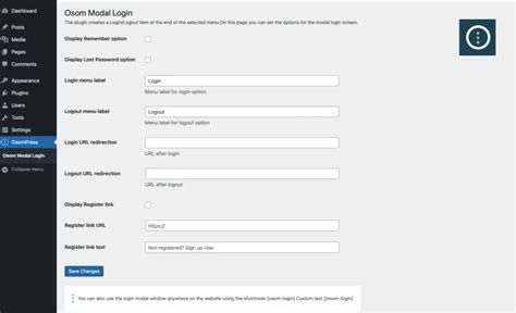 Add A Login Modal Pop Up Window To A Wordpress Block Theme Osompress