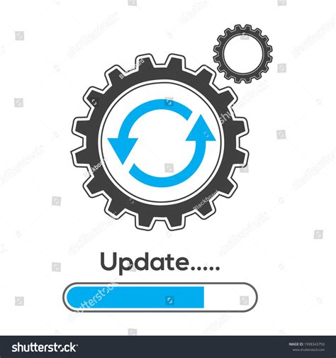 Update System Icon Concept Upgrade Application เวกเตอร์สต็อก ปลอดค่า
