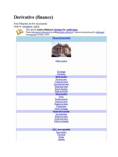 Capital And Derivatives Market Pdf Derivative Finance Futures
