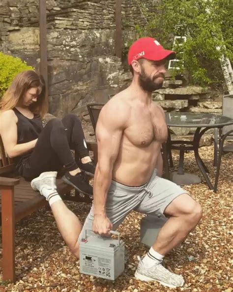 Kelvin Fletcher Ditches Shirt For Topless Garden Workout With His Wife