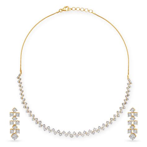 Buy Designer Contemporary Diamond Necklace Set At Best Price Tanishq Uae