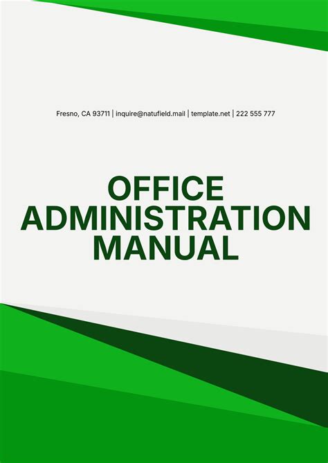 Free Office Manual Templates To Edit Online And Print