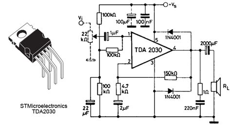 TDA Low Frequency Class AB Amplifier STMicroelectronics English User Service Manuals