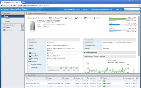 New Html5 Embedded Host Client For Esxi