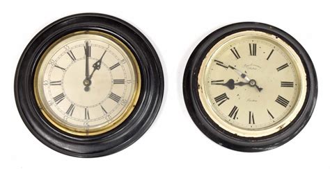 synchronome electric 8 wall dial slave clock within a turned ebonised