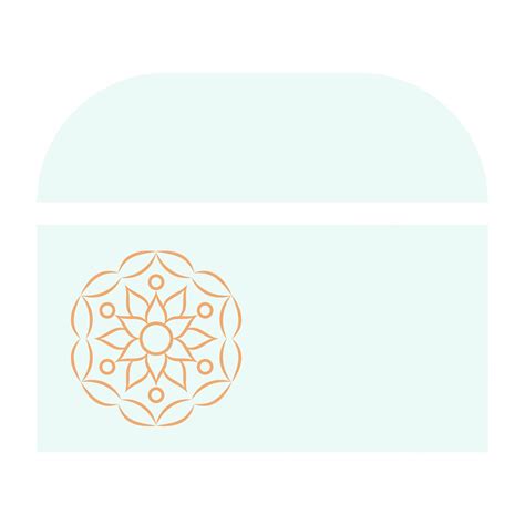 Premium Vector Mandala Stamp On Mint Rectangular Shape Brochure Element Design