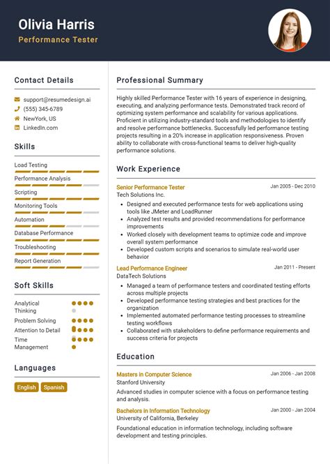 24 Performance Tester Resume Examples And Templates For 2024 Top Tips