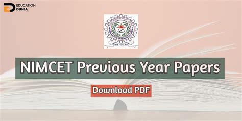 Nimcet Previous Year Question Papers Pdf Download