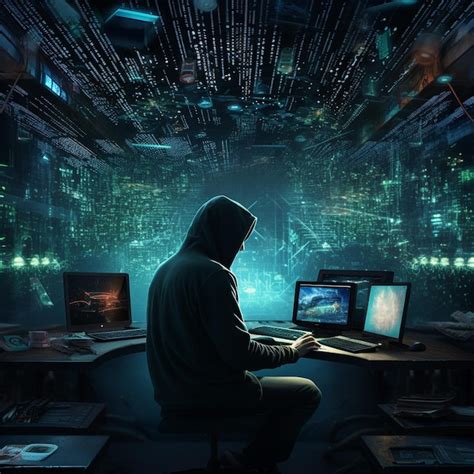 Premium Ai Image Online Security Technology Hacking Background