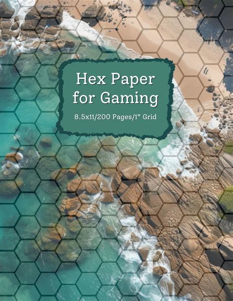 Rpg Hex Paper For Planning And Designing Wargaming Terrain 1 Inch