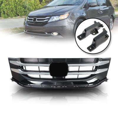 Front Grille Bumper Upper For Honda Odyssey 2014 2017 Replacement Black