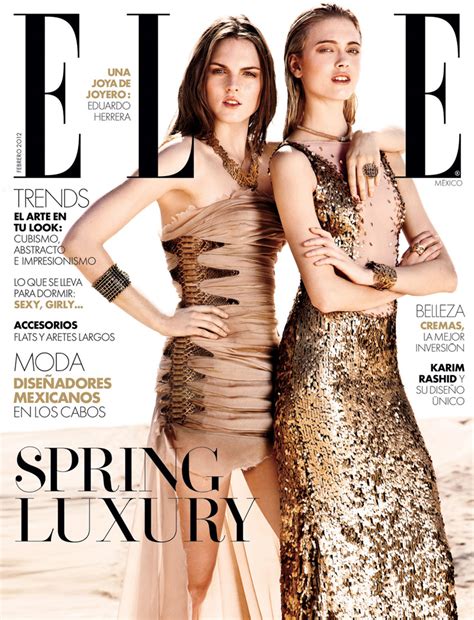 Elle Mexico February 2012 Cover Anna And Polina By Santiago Ruisenor