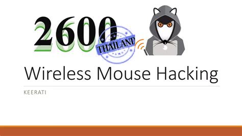 Wireless Mouse Hacking 2600 Thailand Ppt Wireless Mouse Hacking 2600 Thailand Ppt