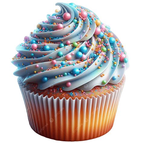 Birthday Cupcake With Sprinkles Vanilla Cupcake With Rainbow Sprinkles