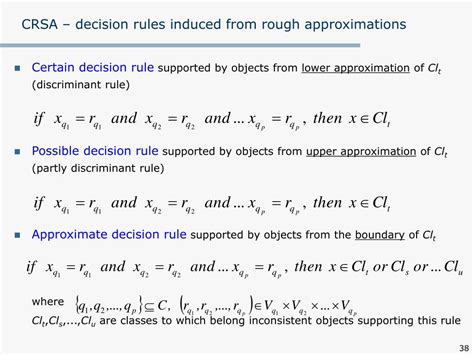 Ppt Rule Based Multicriteria Decision Support Using Rough Set Approach Powerpoint Presentation
