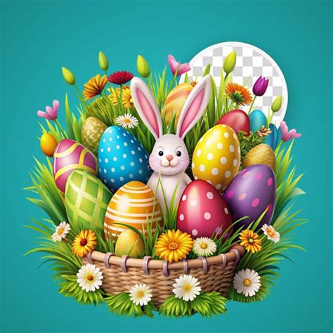 Premium Psd Top View On Beautiful Ester Eggs