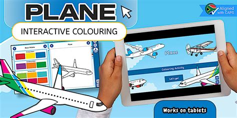 Foundation Phase Life Skills Plane Interactive Colouring Caps Aligned