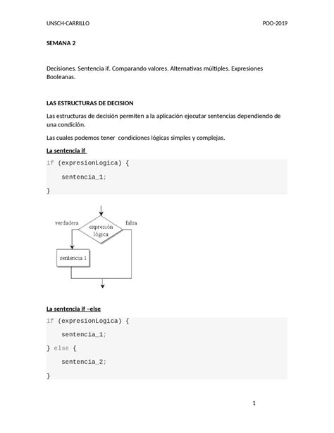 Semana Dos De Programación Orientada A Objetos Docsity
