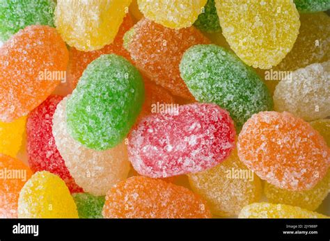 Jujube Pile Of Colorful Gummy Type Of Candy Confectionery Full Frame
