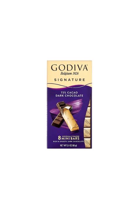 Godiva Belgium 1926 Signature 72 Cacao Dark Chocolate Individually
