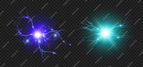 Premium Vector Plasmic Spheres Powerful Electrical Discharge