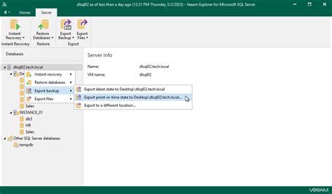 Step 1 Launch Export Wizard Veeam Backup Explorers Guide