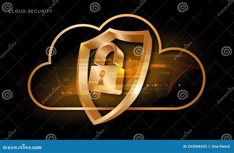 Cloud Security Concept Stock Illustration Illustration Of Technology 263068432