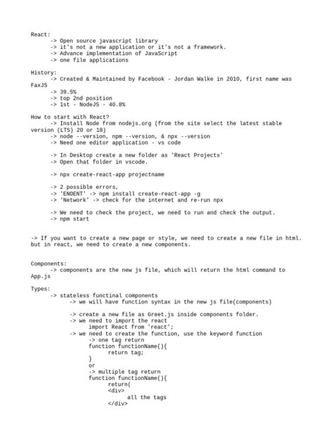 React Day1 Pdf