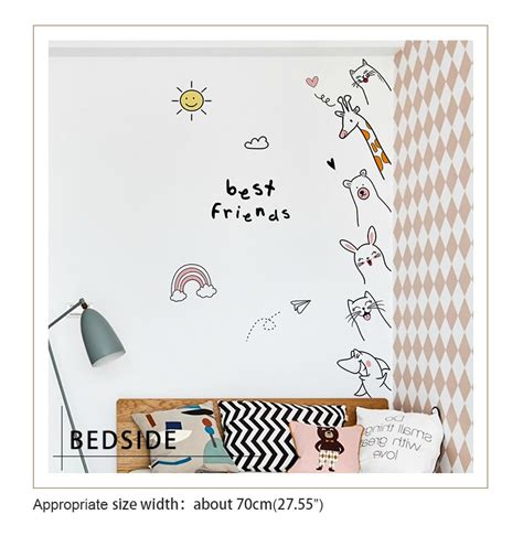 Наклейка на дверь в спальню угловая Наклейка на стену для детской комнаты настенные украшения