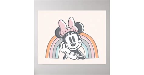 Minnie Mouse Rainbow Poster Zazzle