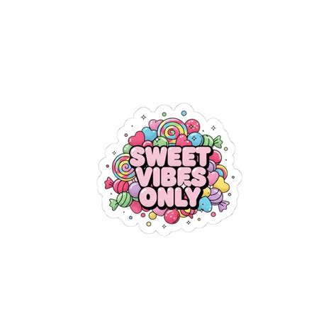 Sweet Vibes Only Sticker Candycore Valentine Candy Heart Pattern Etsy