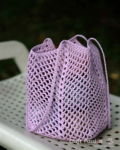Crochet Market Bag Mesh Bag Free Crochet Pattern • Craft Passion