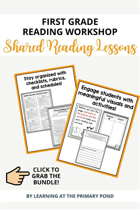 First Grade Reading Workshop Bundle Of Shared Reading Lessons Shared