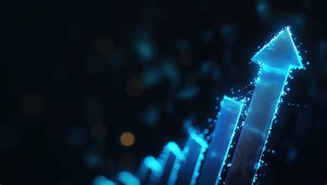 Blue Graph Going Up Premium Ai Generated Image