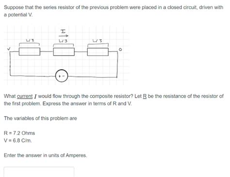 Solved Suppose That The Series Resistor Of The Previous Chegg