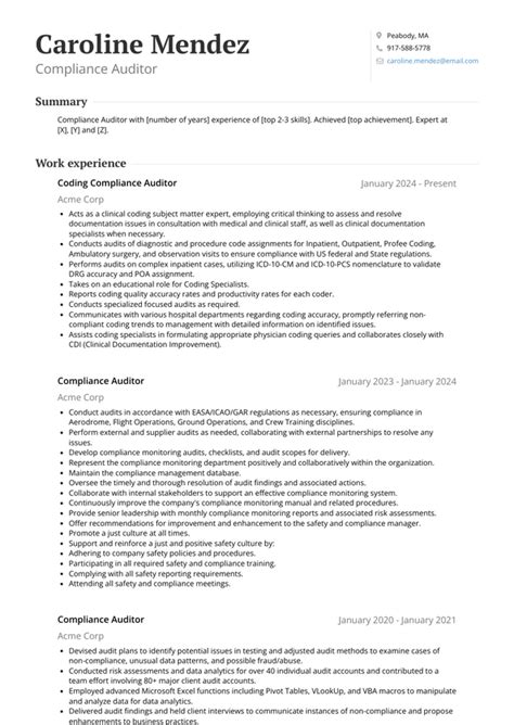 10 Compliance Auditor Resume Examples That Work