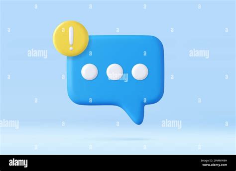 3d Speech Bubble With Alert Notification I Stock Vector Image And Art