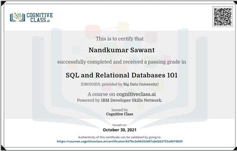 Nandkumar Sawant On Linkedin Sql Mysql Rdbms Course