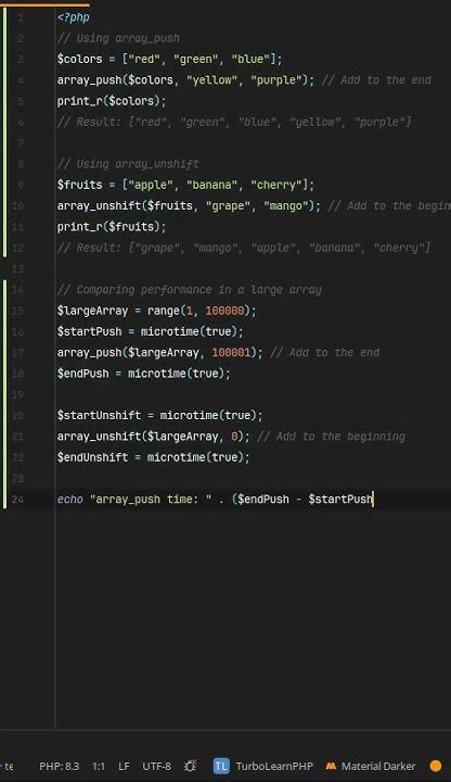 Why Is Arraypush Faster Than Arrayunshift Php Arraypush Vs Arrayunshift Which Is Faster