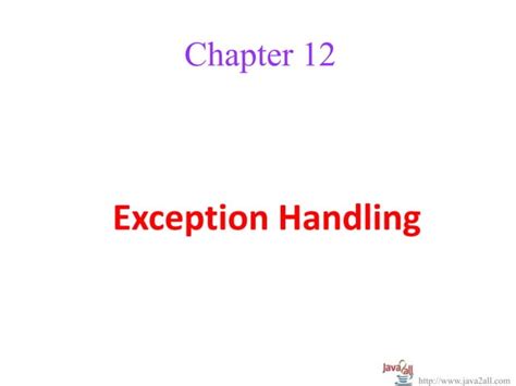 Java Exception Handling Pps