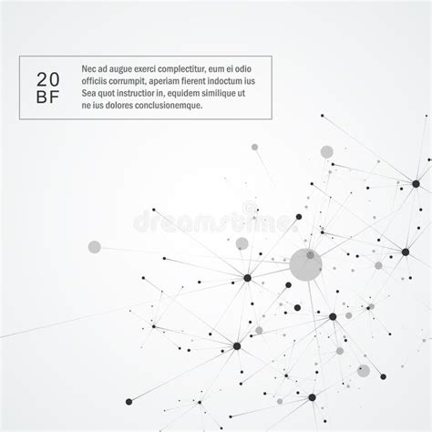 Connection Science Molecule Background With Lines And Dots Stock Vector