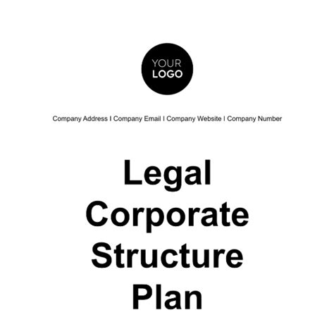 Legal Corporate Structure Plan Template Edit Online And Download