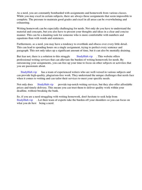Nerd Homework Pdf Homework Behavioural Sciences