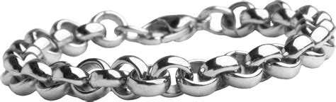 Ben Junot Usa Women 7mm Rolo Chain Bracelet Stainless Steel Length 19 Cm 7 5