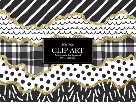 Black And White Wavy Border Clip Art Graphic By Jallydesign · Creative
